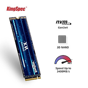 KingSpec 256GB M.2 PCIe SSD 2280, up to 3500MB/s, Internal M2 NVMe Gen 3 Hard Drive with 3D NAND Flash, Compatible with Laptop & PC Desktop