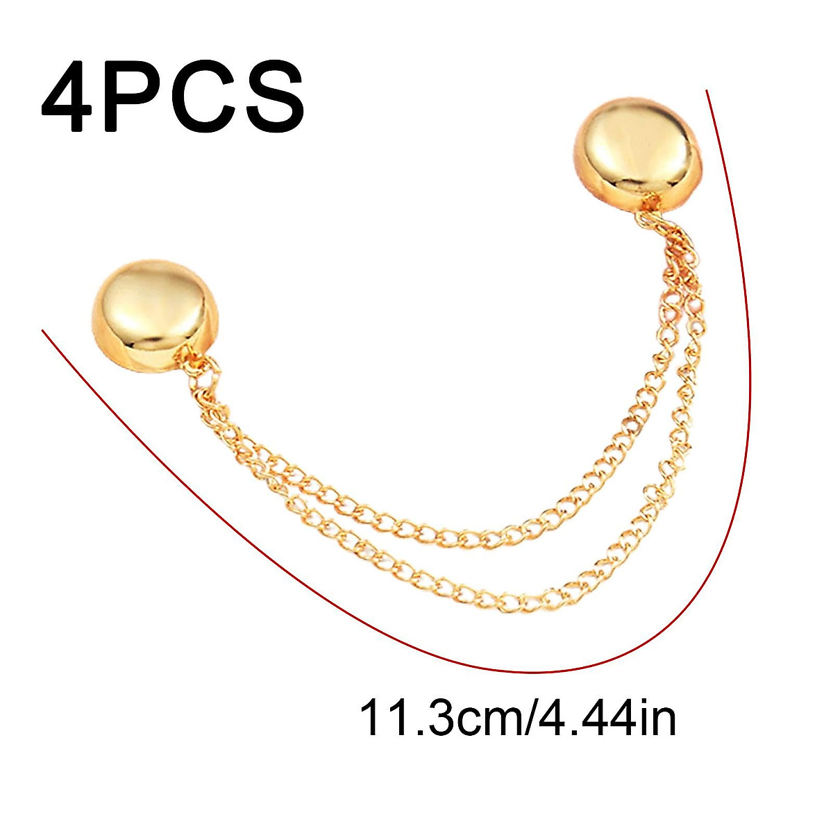 Powerful Hijab Magnets with Chain - Multi-Function Magnetic Clothing Clips | Magnetic Clothing Shawl Clips Clothing Accessories | Magnetic Clips for Women's Clothes and Hijab Decoration