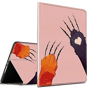 Case for Amazon Fire 7 Tablet (Only fit 12th Generation, 2022 Release) Slim PU Leather Multi-Angle Smart Folio Stand Cover with Auto Wake Sleep, Cat Paw