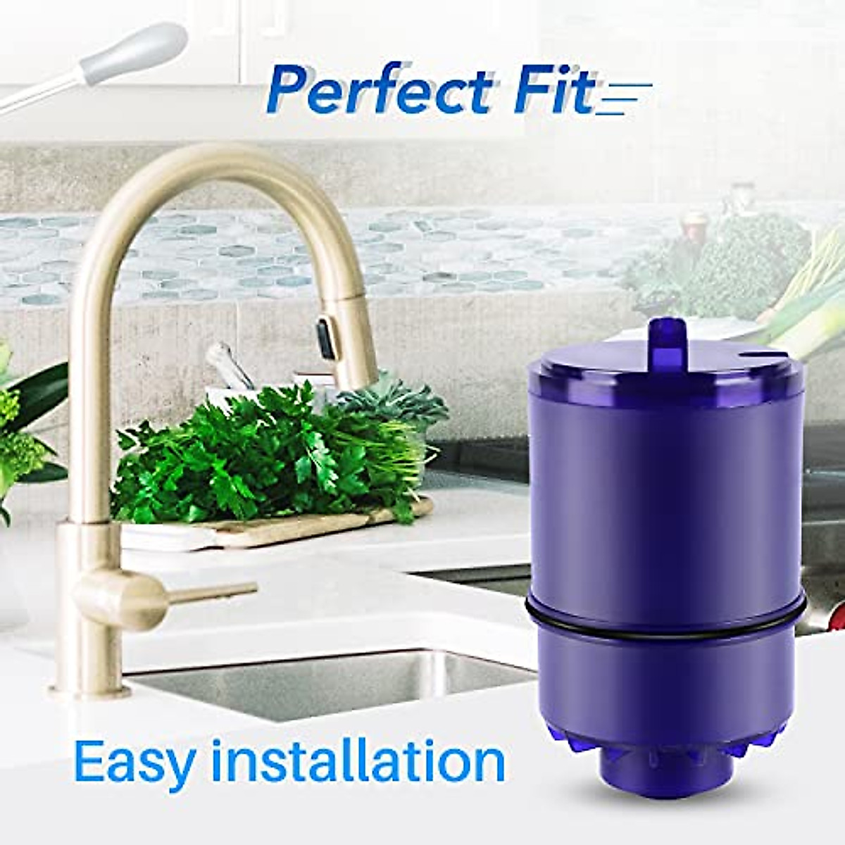 ICEPURE Faucet Water Filter Replacement for Pur® Plus RF9999® FM-2500V, FM-3700, RF3375, PFM400H PFM450S PFM150W PFM350V PUR-0A1 FM2500V FM-3700 for All PUR Faucet Filtration Systems, 6PACK