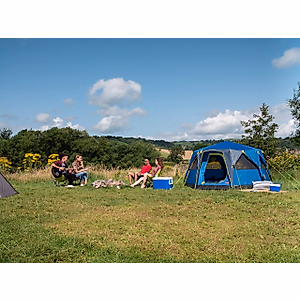 Coleman Tent Octago, 3 Man Tent Ideal for Camping in The Garden, Dome Tent, Waterproof 3 Person Camping Tent with Sewn-in Groundsheet