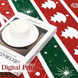 RUGSREAL Christmas Area Rug 2x3 Winter Christmas Tree and Snowflake Area Rug for Entryway Christmas Doormat Non-Slip Rug Washable Floor Cover for Living Room Bedroom, Red, 2x3 Feet