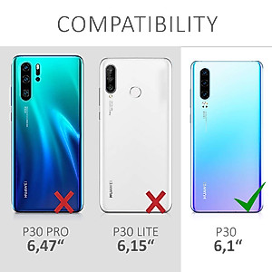 kwmobile Case Compatible with Huawei P30 Case - Soft Slim Protective TPU Silicone Cover - Bordeaux Violet