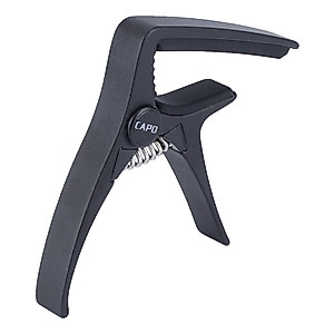 Mini 4 String Guitar Capo, Professional Ukulele Capo for Soprano Tenor Concert Ukuleles Banjos Mandolin(BLACK)
