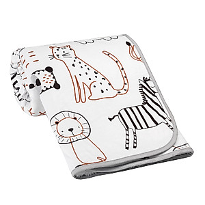 Lambs & Ivy Jungle Baby Blanket 718034 White