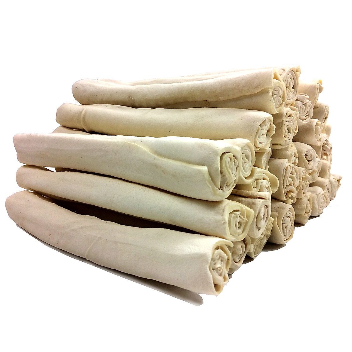 123 Treats - Premium Rawhide Retriever Rolls Dog Rawhides for Dogs 9-10” (36 Count) All-Natural Grass-Fed Free-Range Hand Rolled Beef Dog Bones High-Protein Healthy Chew Treats.