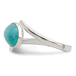 925 Sterling Silver Oval Shape Amazonite Ring Fine Jewelry For Women Gifts For Her, Size 6