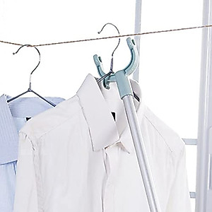 BESPORTBLE Closet Pole Closet Reacher Pole Clothing Hanger Shepherds Hook Telescoping Closet Pole Garment Poles for Closet Shelf Ceiling Closet Rod Extender Hanging