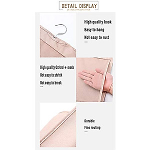 AARAINBOW 2 Pcs Hanging Handbag Organizer 6 Pockets Wardrobe Purse Hanger Closet Space Saving Purse Organizers Breathable Handbag Storage Organizer, Washable, 37 L x 13.8W (Gray+Green)