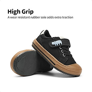 DREAM PAIRS Toddler Sneakers Boys Girls Casual Shoes Kids Storybook Lightweight Walking Skate Shoes,Size 8 Toddler,Black,SDFS222K