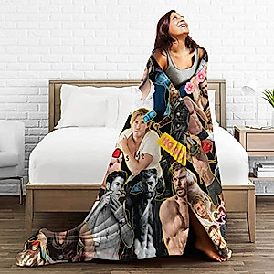 Blanket Chris Hemsworth Soft and Comfortable Warm Fleece Blanket for Sofa,Office Bed car Camp Couch Cozy Plush Throw Blankets Beach Blankets