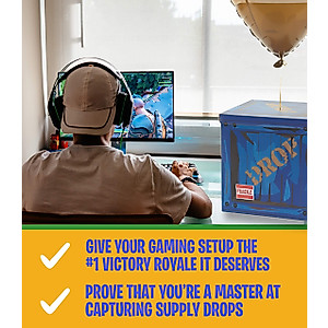 CampLiner Large Loot Drop Box Accessory (14” x 14” x 14”) - Goes with Merch Like Pickaxes, Guns, Costumes - Perfect Decoration Gift for Gamers, Boys, Parties