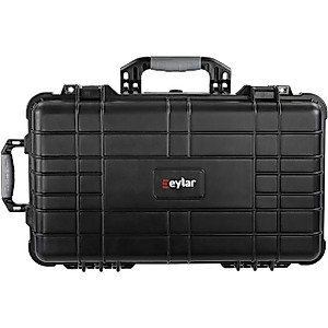Eylar 22" Carry-On Travel Roller Gear, Camera, Tools, Equipment Hard Case Waterproof w/Foam Black