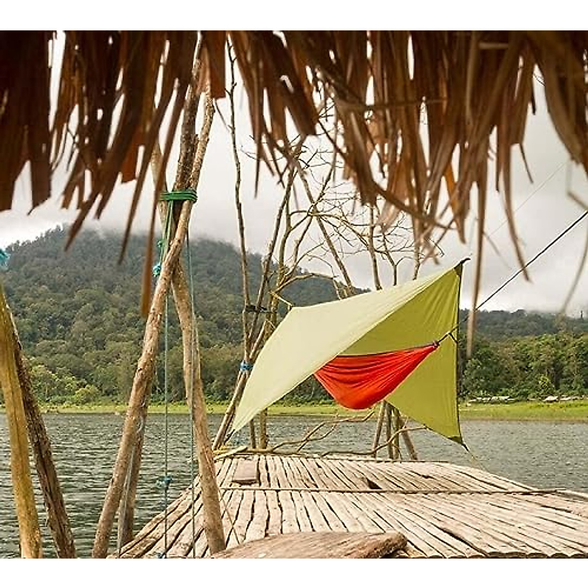 W-UpBird Rain Flies for Tents, 10 x 10 FT Lightweight Waterproof Hammock Tent RipStop Rain Fly Hammock Tarp Cover Shelter for Camping Outdoor Travel