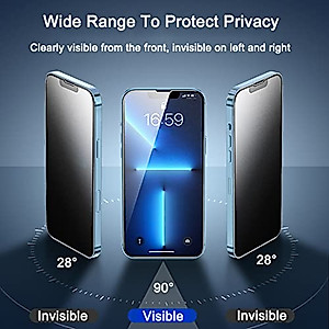 SOOPUR 2-Pack Matte Privacy Screen Protector For iPhone 13 Pro Max/iPhone 14 Plus, Anti-Glare Anti-Spy Scratch Resistant Tempered Glass Film, Rounded Edge Full Coverage, Smooth & Sensitive Touch