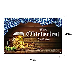 Oktoberfest Backdrop for Photography Oktoberfest Banner Fall German Bavarian Oktoberfest Beer Party Decorations and Supplies for Home Party…
