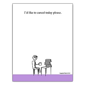 Funny Novelty Gift Notepads - 4-Pack Bundle - I'm Dead Inside, Trying to Act Like a Person, I Understand Nothing, I'd Like to Cancel Today Please