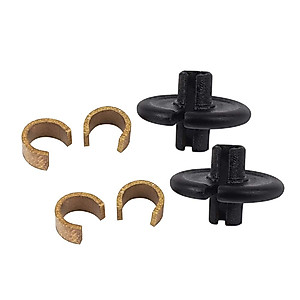 Archery Slide-On Kisser Button with Copper Anchor Clips (Pack of 2), Black