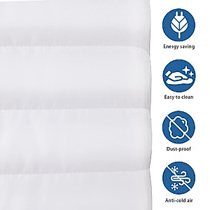 KylinLucky Indoor Air Conditioner Cover AC Unit Covers for Inside 21 x 15 x 3.5 inches (L x H x D),White