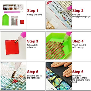 DIY 5d Full Drill Diamond Painting Kits for Adults Kids, Crystal Rhinestone Diamond Embroidery Paintings Arts Craft Home Wall Decor (American Native Indian War Horse, 11.8 X 15.8 Inch)