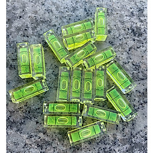 8Pcs Small Bubble Spirit Level Mini Square Levels Measuring Tools for Balancing Frame, Mural, Picture Hanging, Turntable, Tripod, Camera, Phonograph, 10x10x29mm, 32x7mm (Set A)