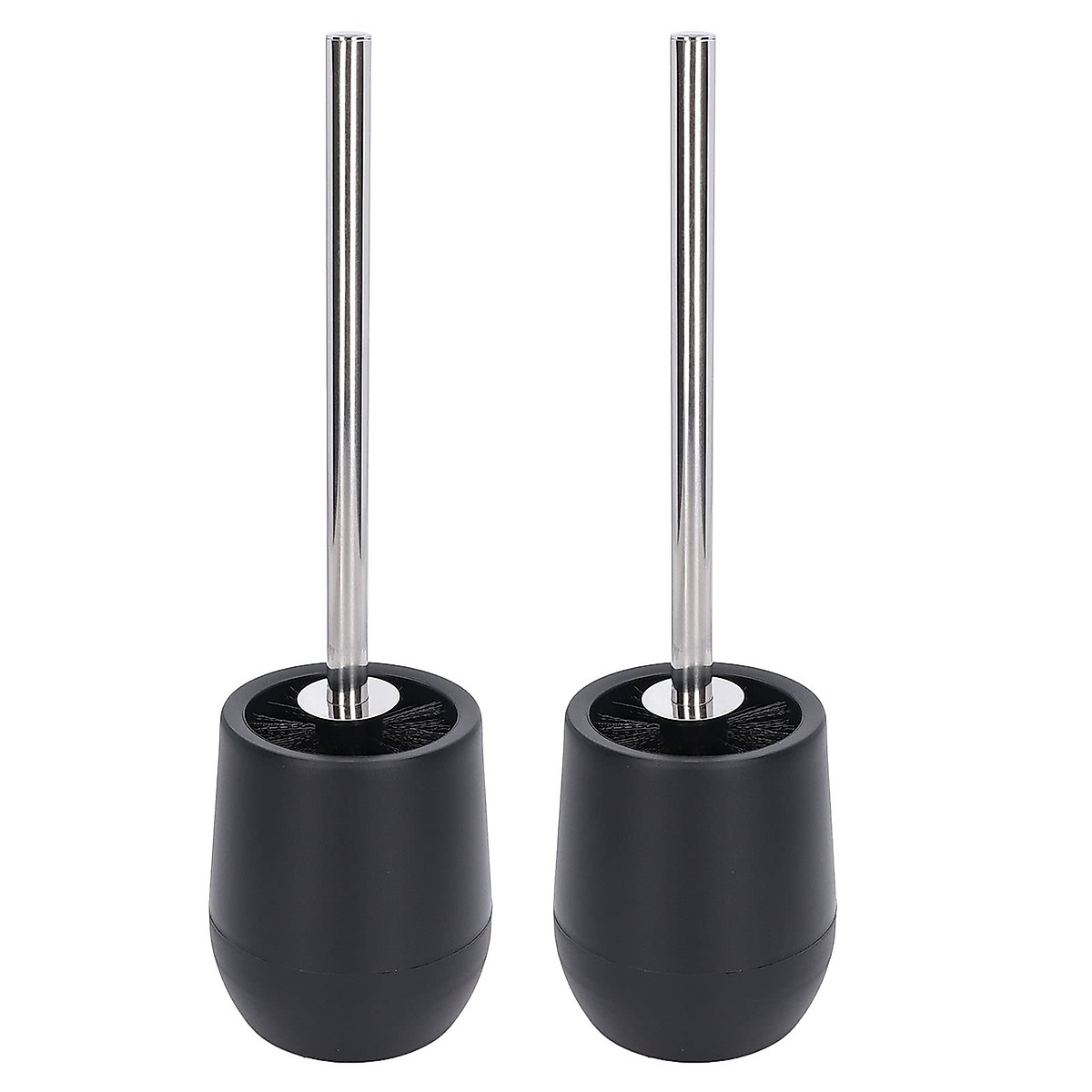 PerGar 2Pcs Toilet Brush, Robust Lockable Threads Toilet Bowl Brush and Holder, Efficient Safe Toilet Cleaner Brush for Deep Cleaning, Toilet Scrubber with Silicone Bristles, Durable Home Accessory