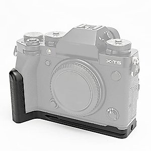 JJC Solid Metal Hand L-Shape Grip Secure Quick Release Plate L Bracket Holder for Fuji Fujifilm X-T5 XT5 XT-5 Mirrorless Digital Camera Replaces MHG-XT5 Metal Hand Grip