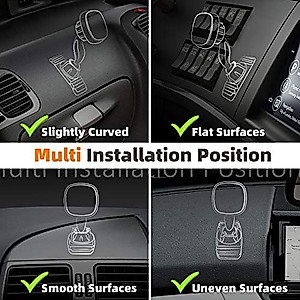 eSamcore Phone Holder for Car - Magnetic Car Phone Mount for Vehicle Dashboard, [Double 360 Adjustable Stand] Cell Phone Automobile Cradles with Strong Magnets for iPhone