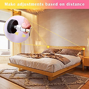 CACASO 4PCS Headboard Stoppers for Wall,Adjustable Threaded Bed Frame Anti-Shake Tool,Prevent Loosening Anti-Shake Bedside Fixer,Telescopic Support Stabilizer Headboard Stabilizer for Bed,Room Wall