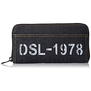 Diesel Men's SKOOLDWALLY 24 Zip-Wallet, Blue/Black, UNI
