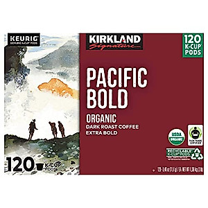 Kirkland Signature Pacific Bold Coffee, Dark, 120 K-Cup Pods