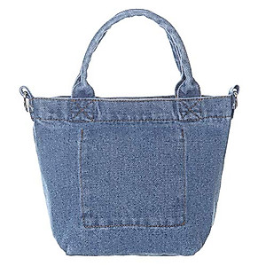 AOCINA Denim Purse Jean Tote Bag for Women Crossbody Shoulder Denim Purses and Handbags for Women(B-Light Blue)