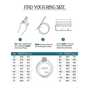 IMOLOVE Moissanite Solitaire Engagement Ring for Women, Women's Engagement Rings Moissanite Promise Rings 2CT D Color VVS1 Clarity Wedding band 925 Sterling Silver with 18K Gold Plated-6-2CT