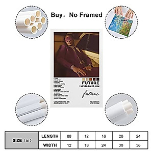 SHUKI Future Poster I Never Liked You Album Cover Poster for Bedroom Aesthetic Wall Decor Canvas Wall Art Gift 12x18inch(30x45cm)