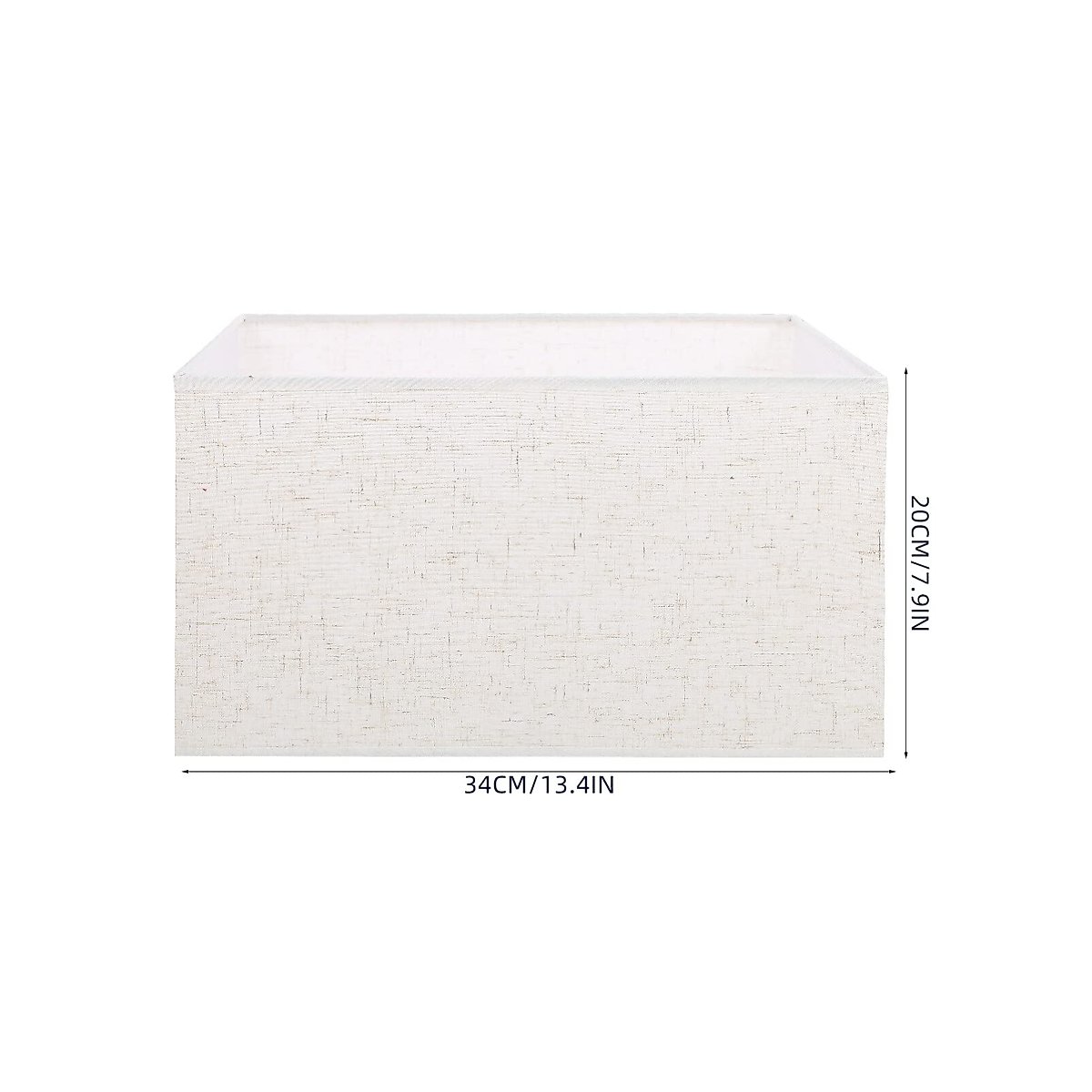 Uonlytech Rectangle Lampshade Linen Lampshade Creative Desktop Lampshade Home Simple Lampshade Decorative Lamp Shade