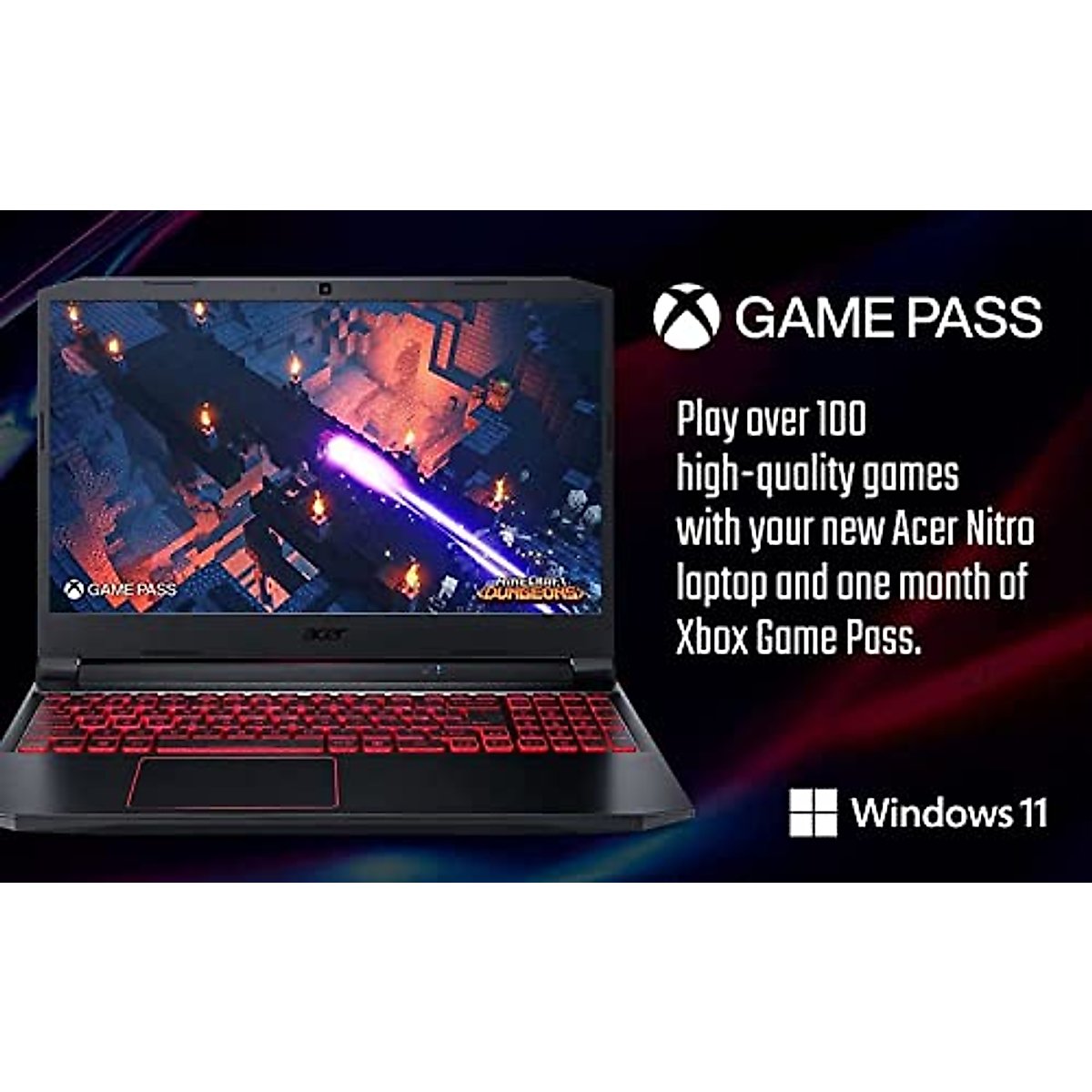 acer Nitro 5 Gaming Laptop, 15.6" FHD 144Hz IPS Display, Intel Core i5-10300H Processor, GeForce RTX 3050 Laptop Graphics, 32GB DDR4, 1TB NVMe SSD, Intel Wi-Fi 6, Backlit Keyboard, Windows 10