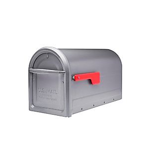 Architectural Mailboxes Mapleton Galvanized Steel Post Mount Mailbox, Compatibility Code F, 7900-2GR-R-10, Graphite, Large Capacity
