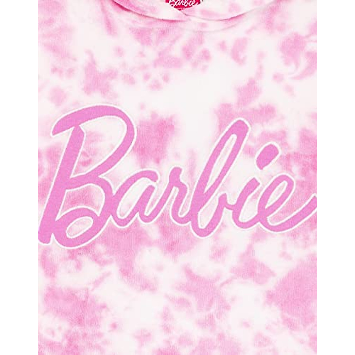 Barbie Girls Towel Poncho | Kids Pink Tie Dye Wearable Bath Towel | Doll Graphic Changing Robe | Cosy Swimwear Beach Cover Up