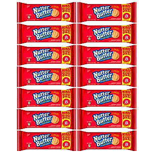 Nutter Butter Peanut Butter Sandwich Cookies King Size - 14 Pack of 3.5 oz Snack Packs with 8 Cookies per Pack - Perfect for Sharing and Snacking Anytime Thanksgiving Dinner Cookies