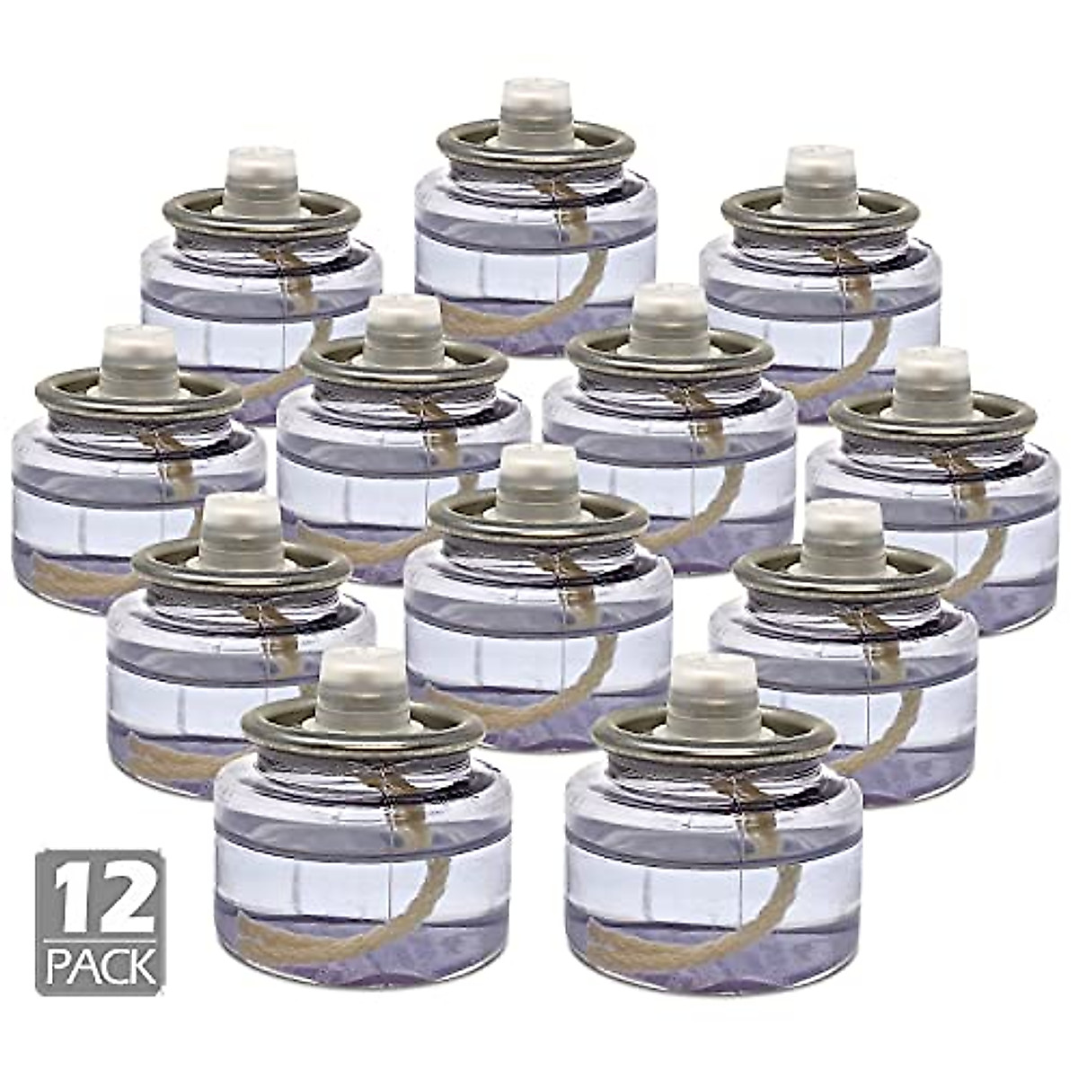 Hyoola Oil Candles - 8 Hour Liquid Candles - Disposable Liquid Paraffin Tea Lights - 12 Pack - for Restaurant Tables and Emergency Candles