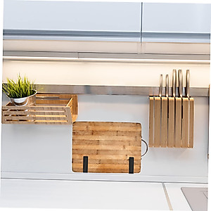 DOITOOL 2pcs Stainless Steel Pot Lid Rack Shelves for Storage Wall Mounted Kickid Lid Racks