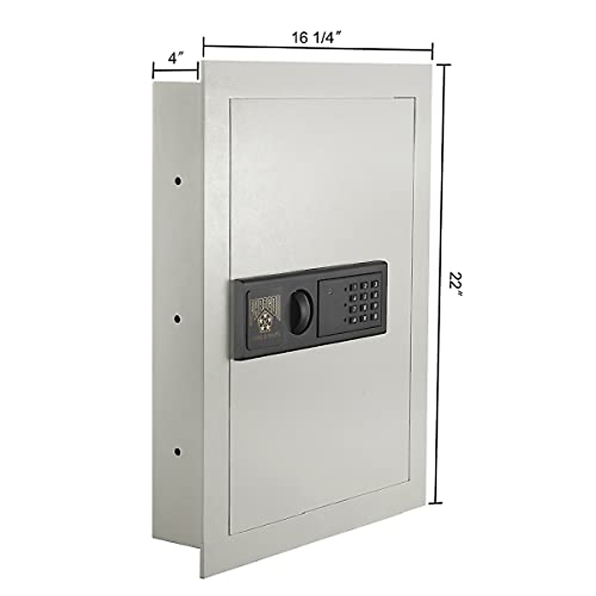 In-Wall Safe - Home or Business Safe with LED Keypad and 2 Manual Override Keys - Protects Cash, Jewelry, Passports, and More by Paragon Safes (Cream)