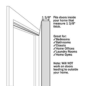 Safety Innovations Child Proof Deluxe Door Top Lock for 1 3/8 inch Thick Interior Doors, (3-Pack)