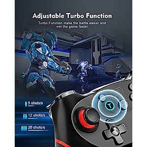 Switch Controller，Pro Controller for Switch/Switch Lite/Switch OLED,NENOTOH Switch Remote Controller Gamepad Joystick, Adjustable Turbo and Dual Vibration，Ergonomic Non-Slip