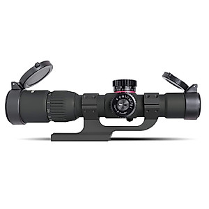Monstrum G2 1-4x24 First Focal Plane FFP Rifle Scope | ZR300 H-Series Offset Scope Mount | Bundle