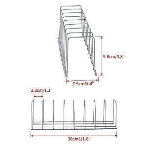 PINNIYOU Pot Lid Organizer, 2 Pack Kitchen Plate Pot Lid Rack Holder Rest, Storage Cutting Boards, Bakeware, Pots & Pans Serving Trays, Reusable Containers in Cabinet Pantry, USU201, Silver