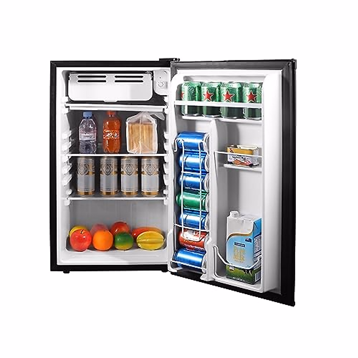 Emerson 3.2 Cu. Ft. Compact Single Door Refrigerator: Ample Storage, Customized Temperature Control, Separate Chiller Compartment and Reversible Door Design, CR0032B, Black