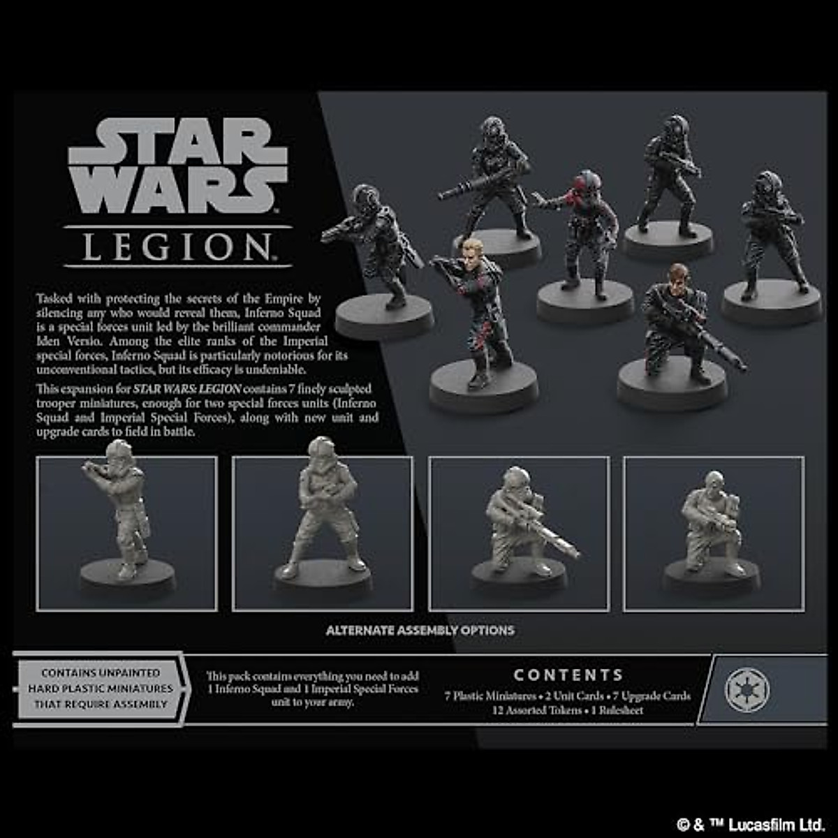 Atomic Mass Games Star Wars: Legion Inferno Squad Unit Expansion - Join Elite Imperial Special Forces! Tabletop Miniatures Strategy Game for Kids & Adults, Ages 14+, 2 Players, 3 Hr Playtime, Made