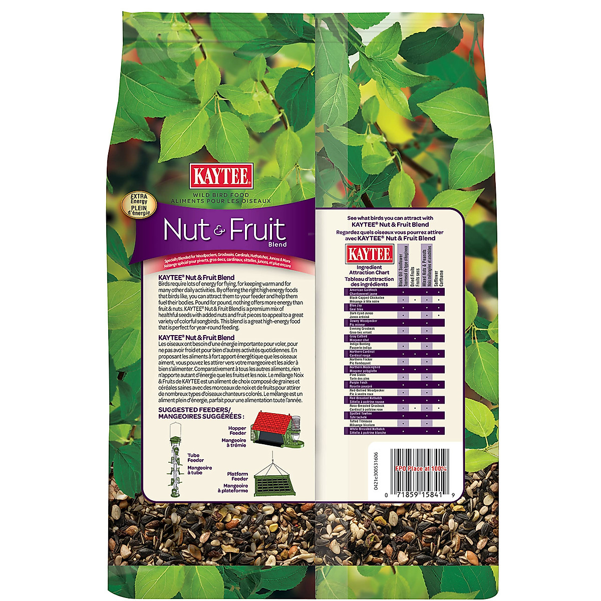 Kaytee Nut and Fruit Blend Stand Up Bag, 5-Pound