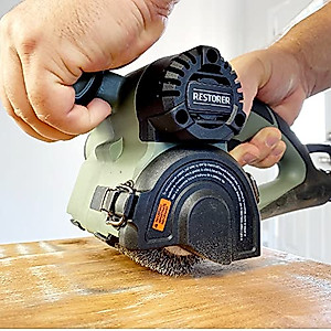 RESTORER Stainless Steel Wire Wheel - Metal Cleaning Rust Stripping Wood Texturing WRSS01